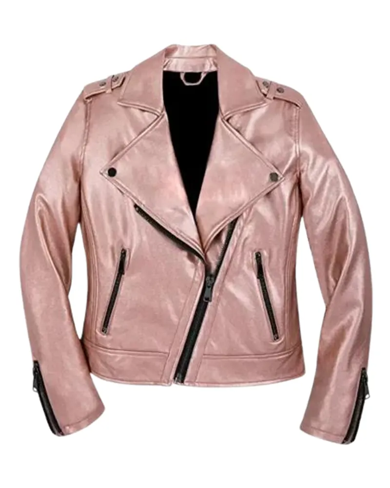 Women Pink Leather Jacket | Pink Womens Jacket