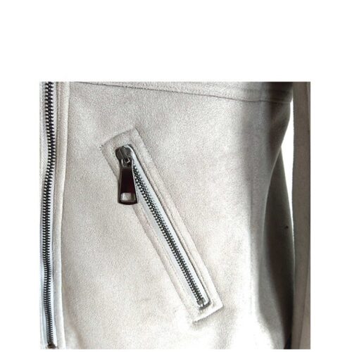 Ladies Bomber Stylish Gray Fur Cotton Jacket | Ladies Fancy Fur Jacket