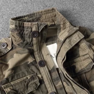 Men's Vintage Army Camo Jacket – Military Style & Durability