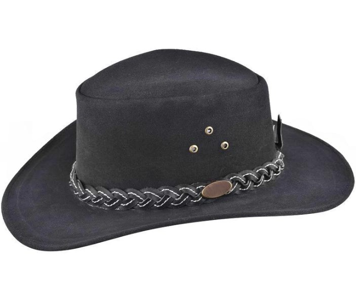 Classic Midnight Leather Cowboy Hat | Leather Hat