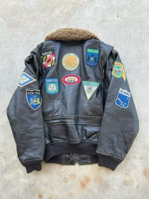 Top Gun G-1 Black Leather Jacket | Top Gun Leather Jacket