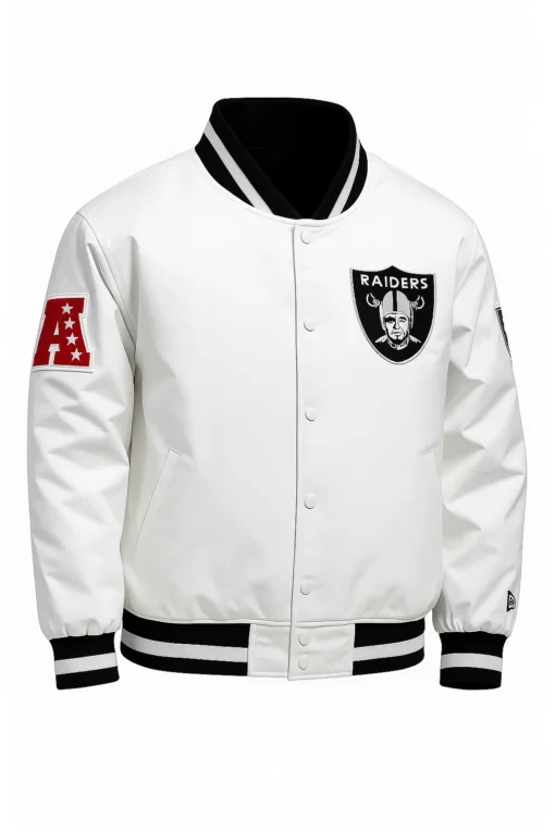 Tom Brady White Raiders Jacket | Tom Brady Jacket