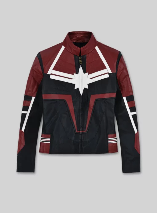 Captain Marvel Leather Jacket | Black Leather Jacket